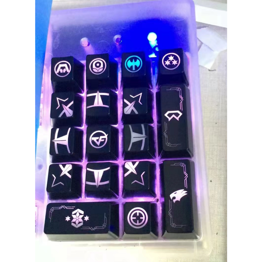 17pcs Keycap CF Translucent Suitable for Mechanical Keyboard Keycap ...