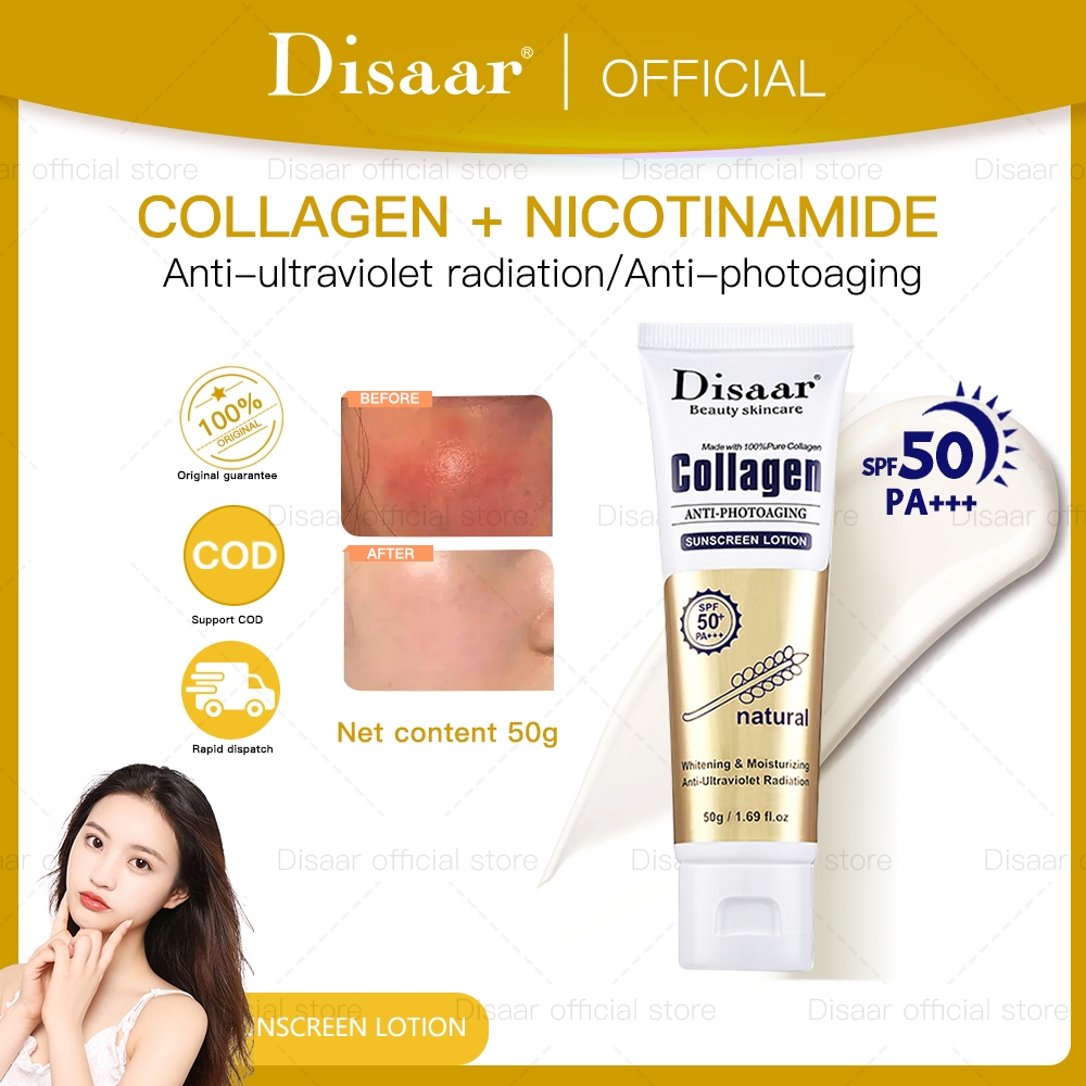【BUY 1 GET 1 FREE】Disaar Collagen Sunscreen lotion SPF50+ PA ...