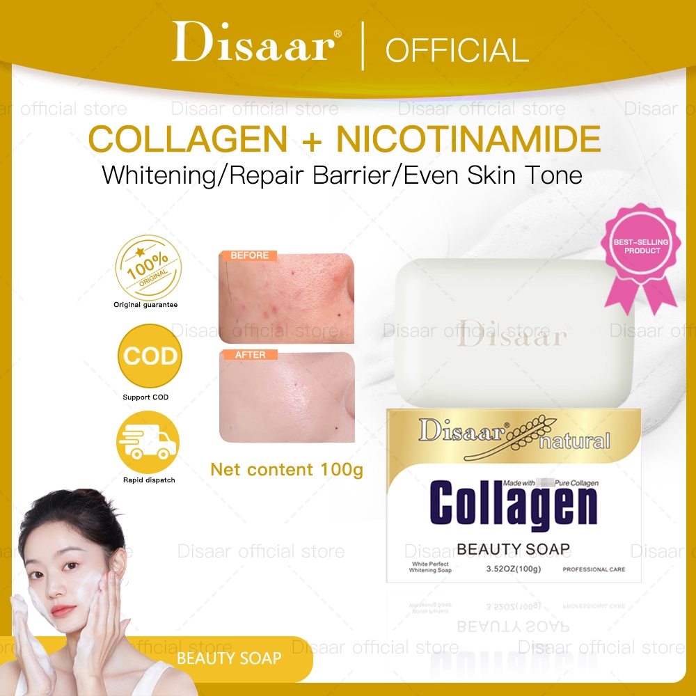 DISAAR Collagen Whitening Soap 100g Triple Action Whitening Bath Soap ...