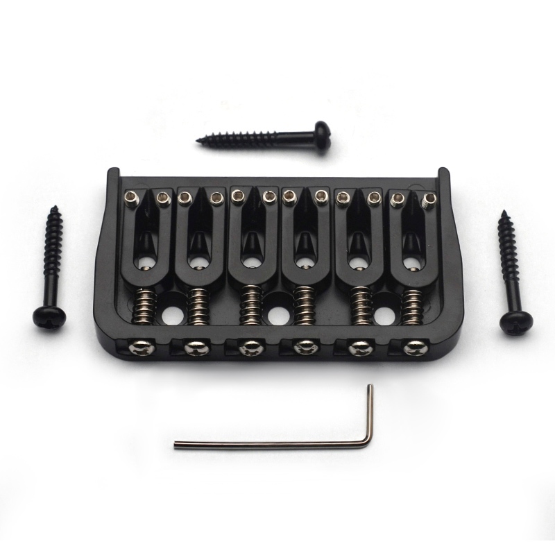 6 String Guitar Fixed Bridge 72.8x38MM-10.6 Metal Hardtail Bridges ...