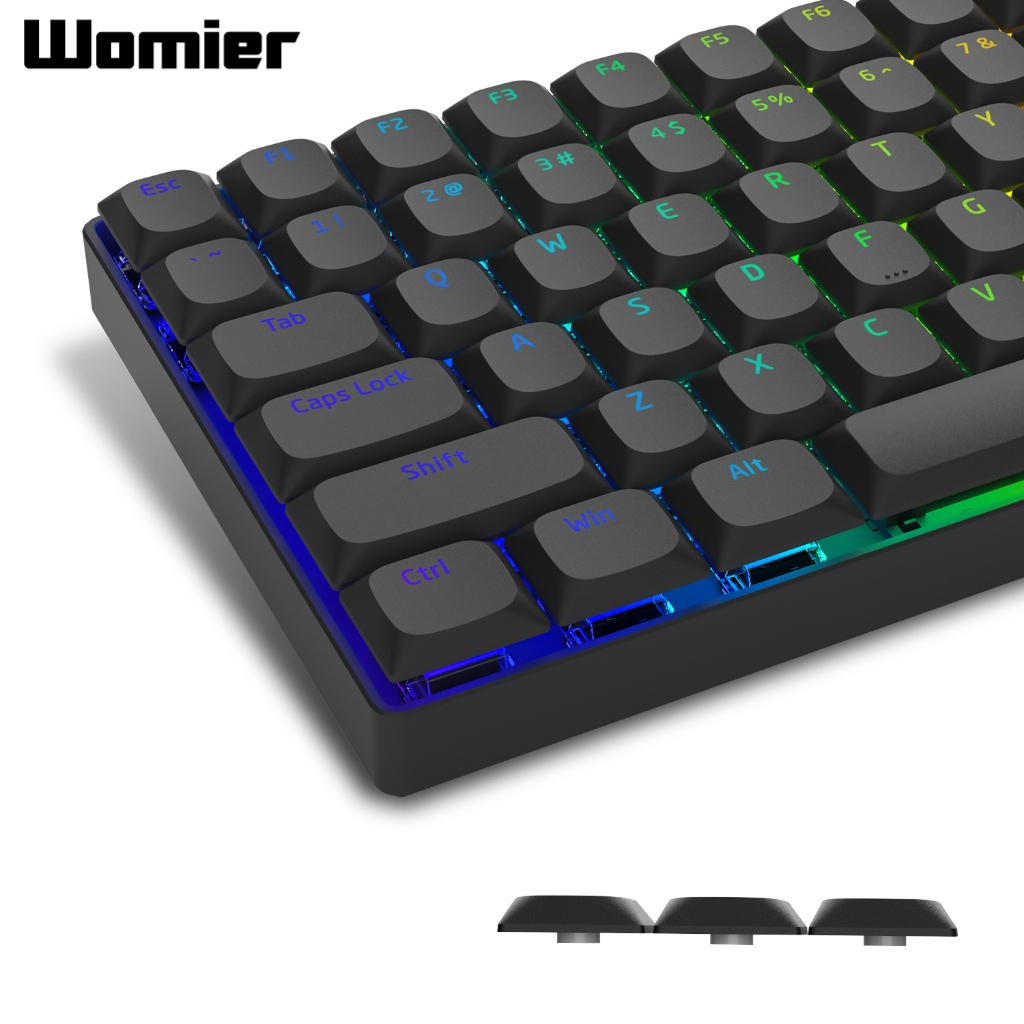 WOMIER 118 Keys Shine Through Low Profile Keycaps PBT Horizon V2 ...