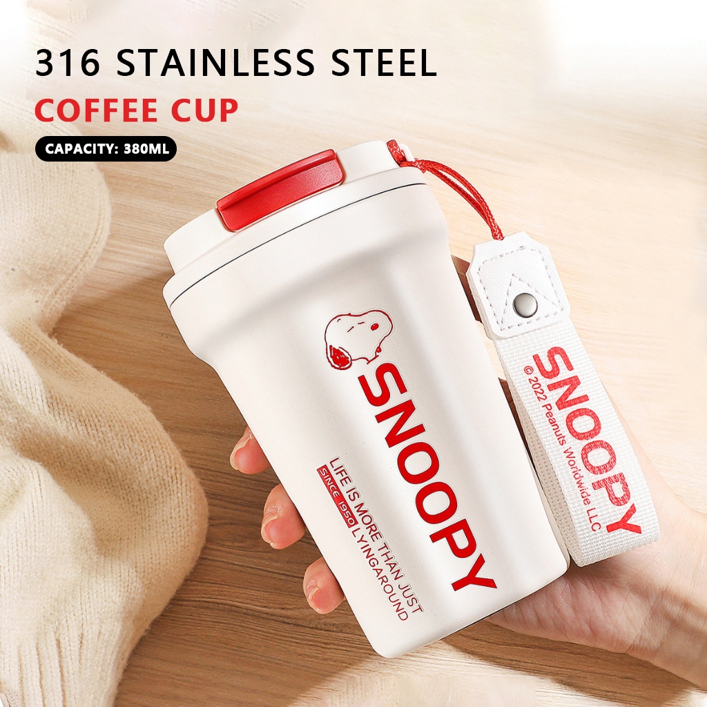 Snoopy High-value Thermos Cup 316 Stainless Steel Coffee Cup Portable ...