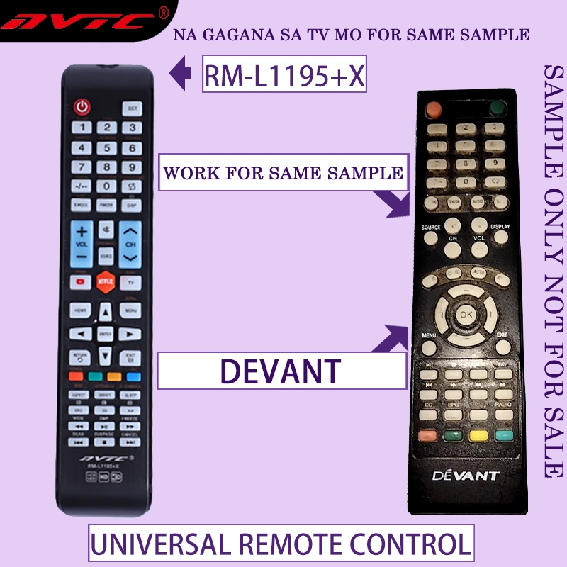 Remote Control for devant 100% Work Universal remote control Na Gagana ...