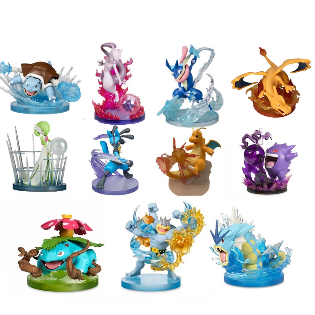 Pokeman Anime Figures Charizard Mewtwo Gengar Blastoise Greninja ...