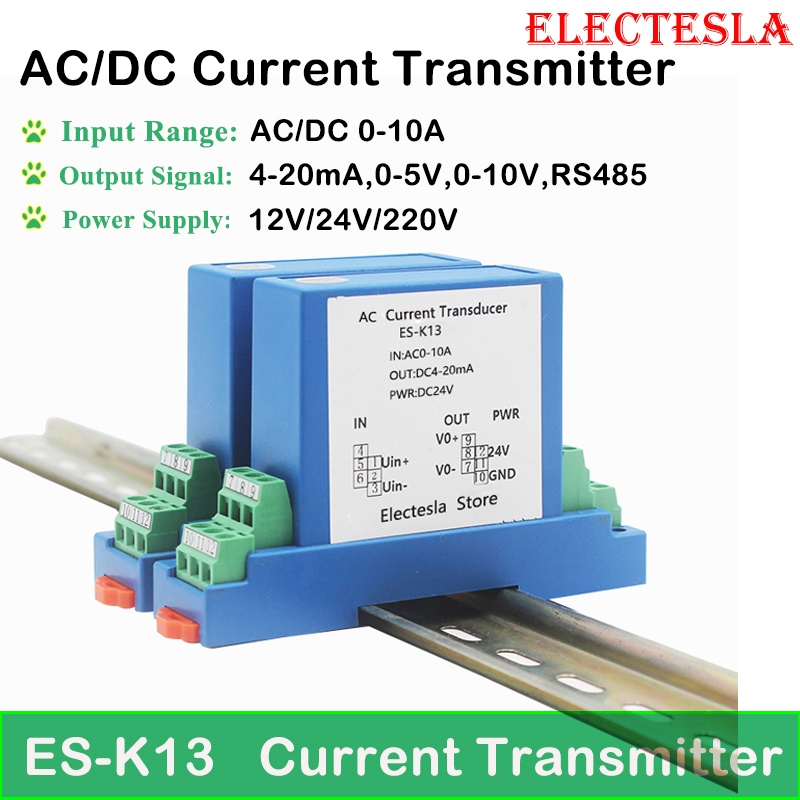 Ac Current Sensor Transmitter 5ma 10ma 20ma 1a 5a 10a Current