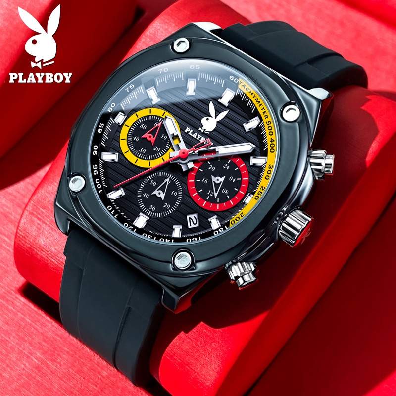 PLAYBOY Watch For Men Waterproof Luminous with Calendar Chronograph ...