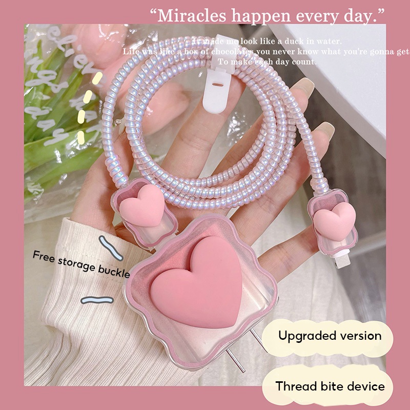 Love Set Charger Protector Set Fast Charging Case Cable Organizer ...