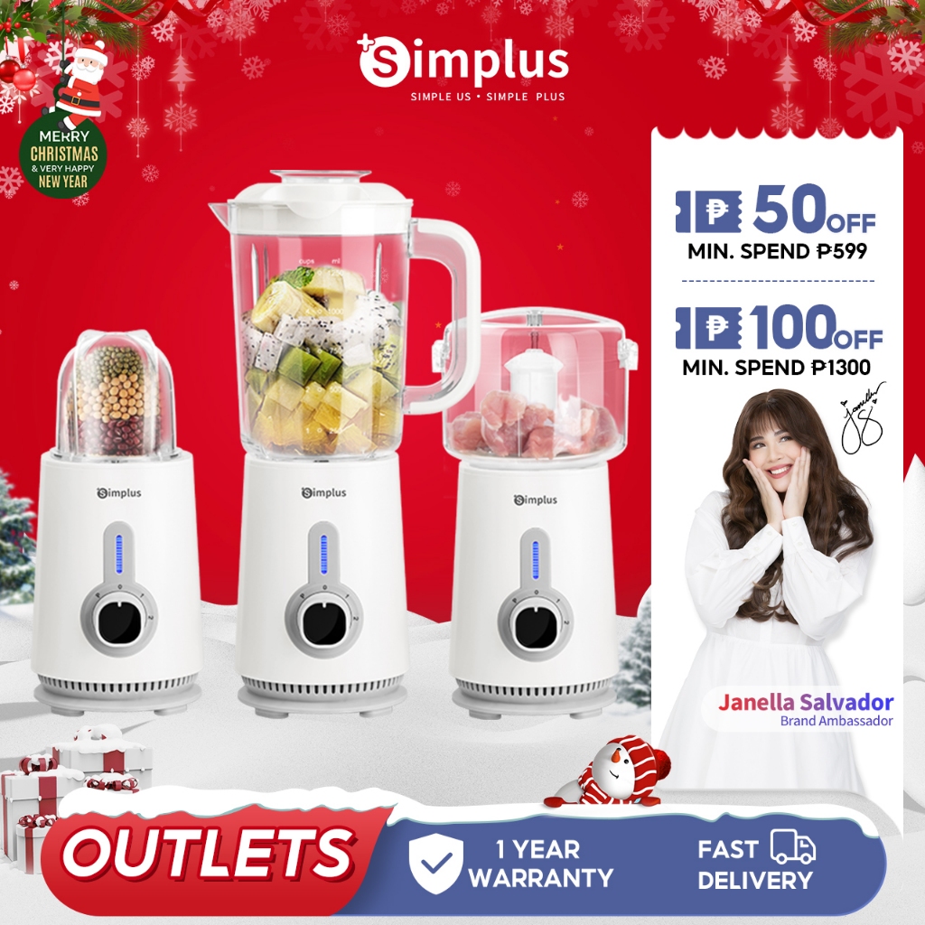 Simplus 3 In 1 Blender And Food Processor For Kitchen For Smoothies ...