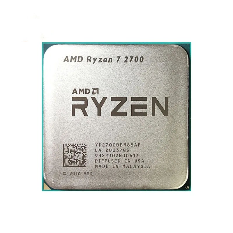 AMD Ryzen 7 2700 R7 2700 3.2 GHz Eight-Core Sinteen-Thread 16M 65W CPU ...