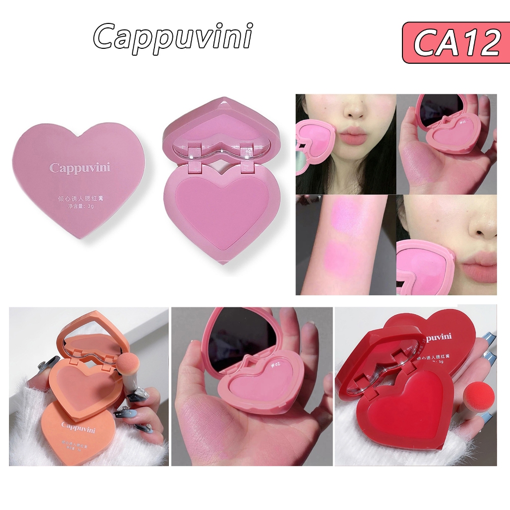 Cappuvini single color love matte whitening blush 3g | Shopee Philippines
