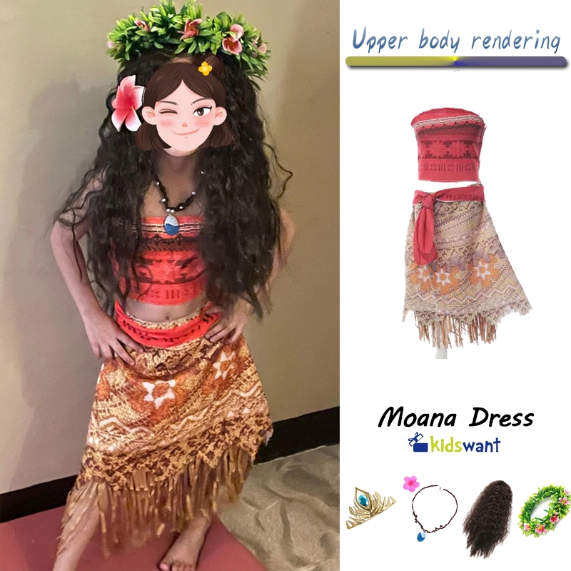 Moana Princess Vaiana Dress for kids, Cosplay clothes for girls ...