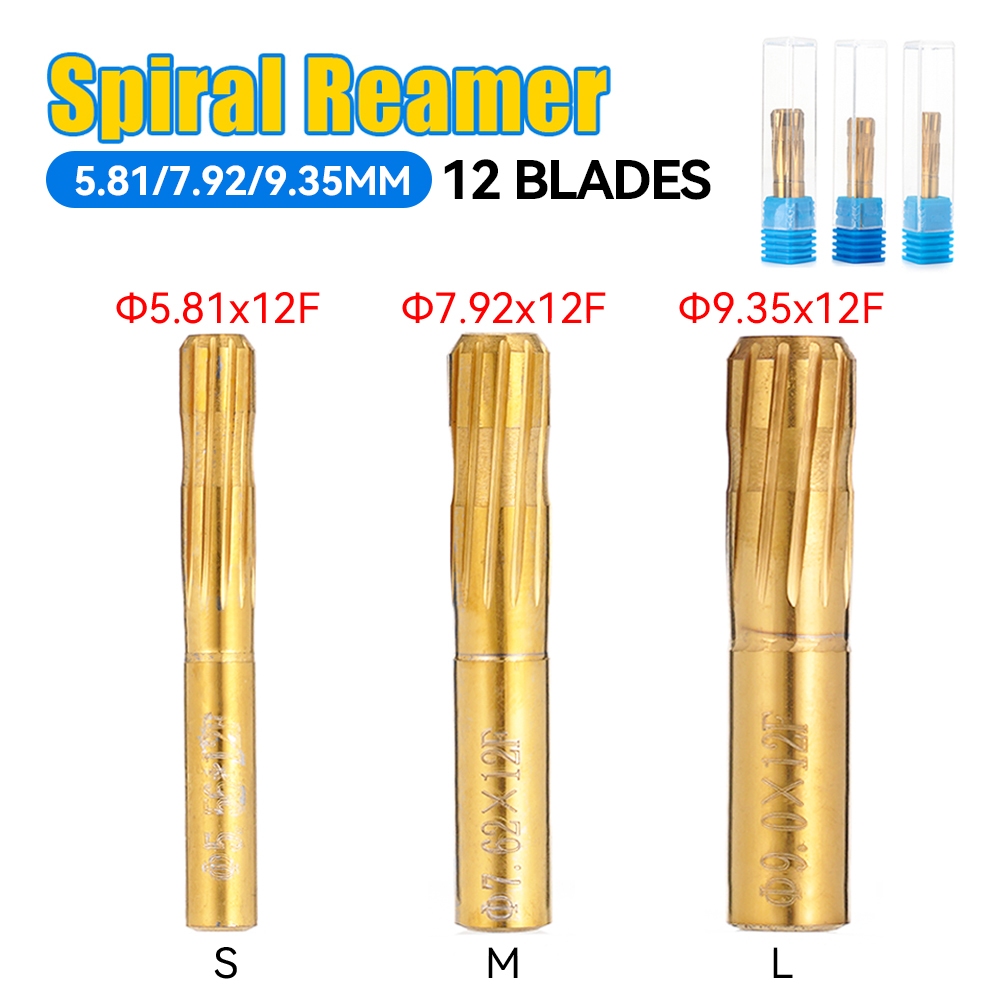 12 Blade 3 Types of Spiral Reamer Coated Milling Cutter Precision ...