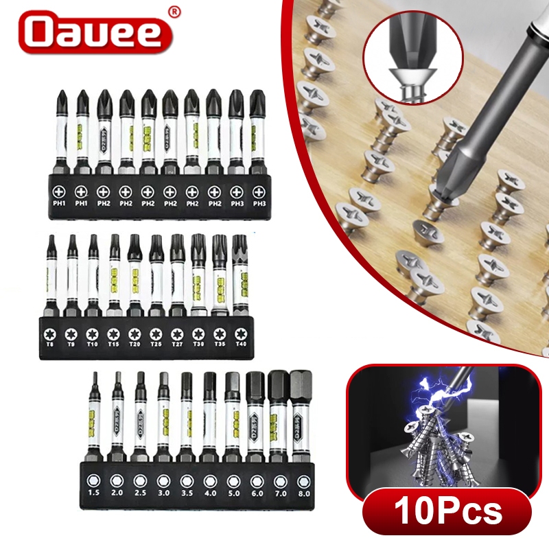 10pcs 50mm 1/4inch Magnetic Torx Screw Driver Set Screw Driver Bit Set ...