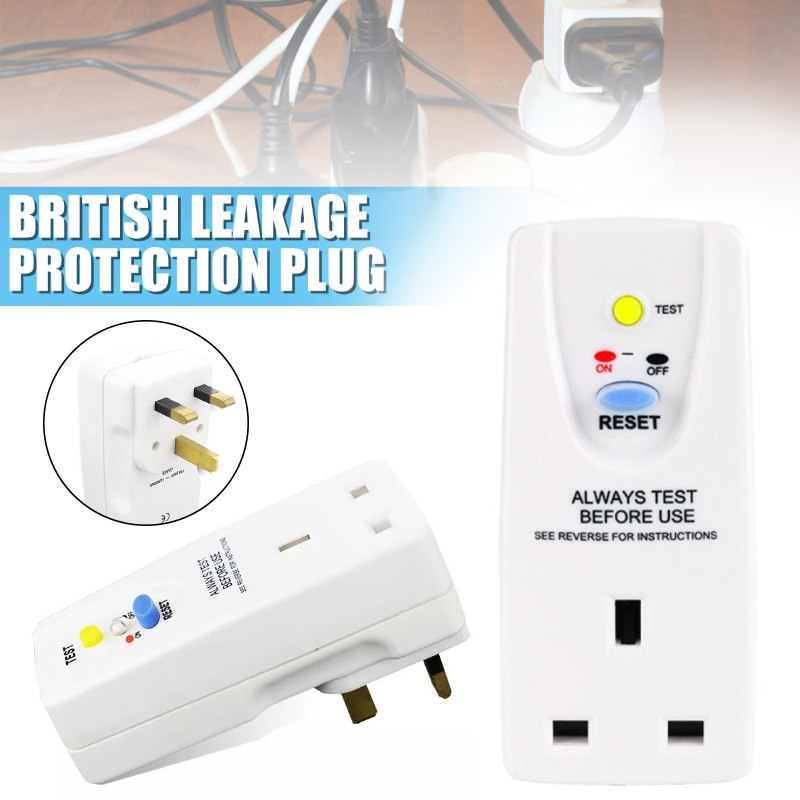 RCD Safety Plug Socket Adapter Plug-in Circuit Breaker Trip Switch ...