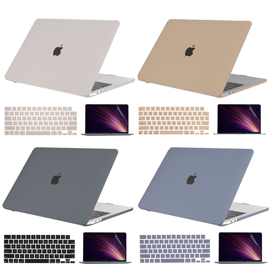 2 in1 Hard Glossy clear Cream Matte case 2022 for 20223 Macbook Air 13. ...