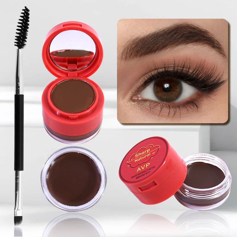 2 in 1 Double Layer Waterproof Eyebrow Powder Eyebrow Makeup Set With ...