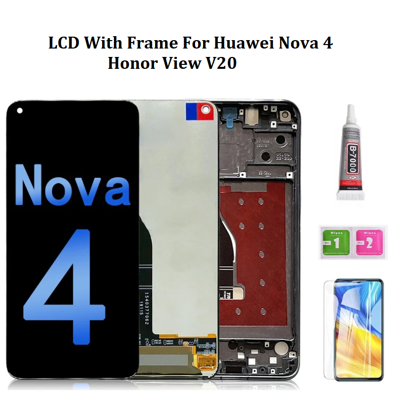 New LCD With Frame For Huawei Nova 4 Honor View 20 V20 LCD Display With Touch Screen | Shopee ...