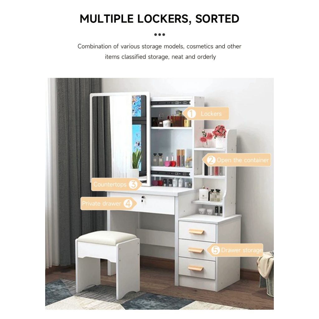 Dressing Table Bedroom Assembly Dressing Table Small Apartment Mini ...