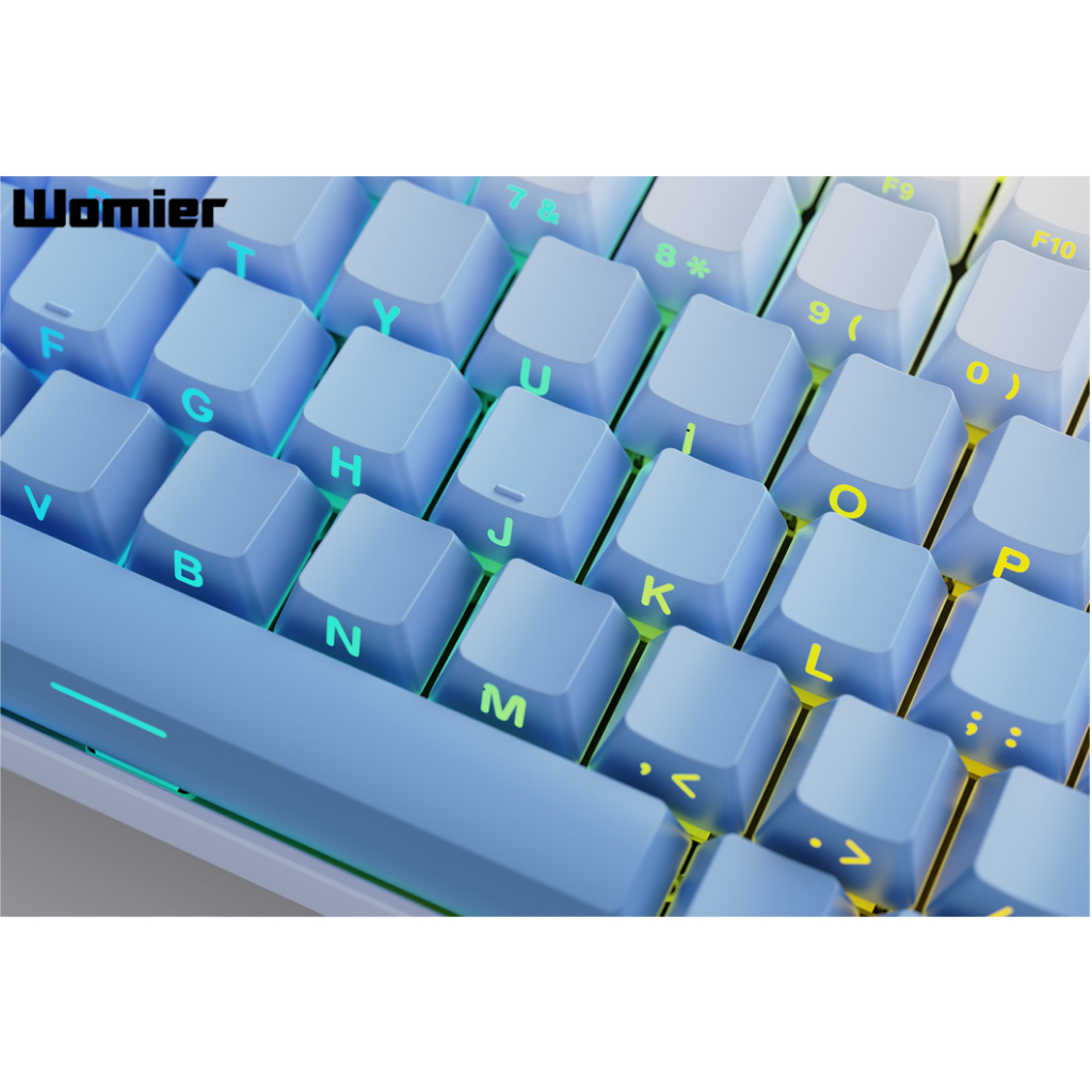 WOMIER 136 Keys Keycaps Side Printed PBT Key Cap Shine Through Blue ...