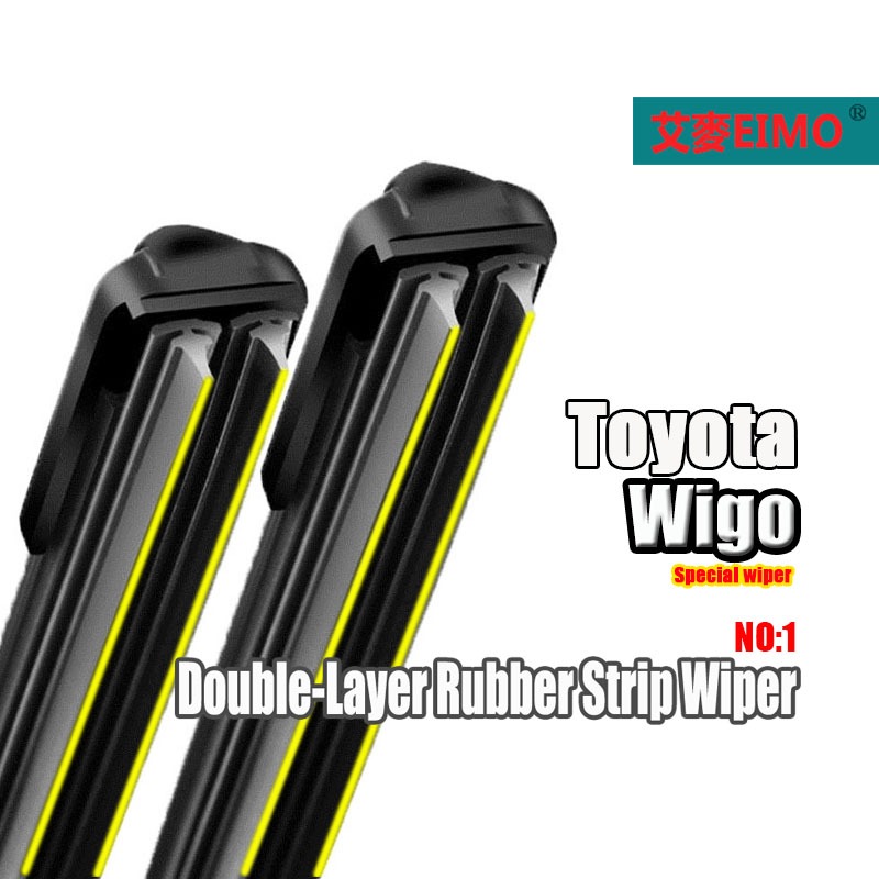 Toyota Wigo dual wiper blade Set (Front/Rear) for All Year Model Vigo ...