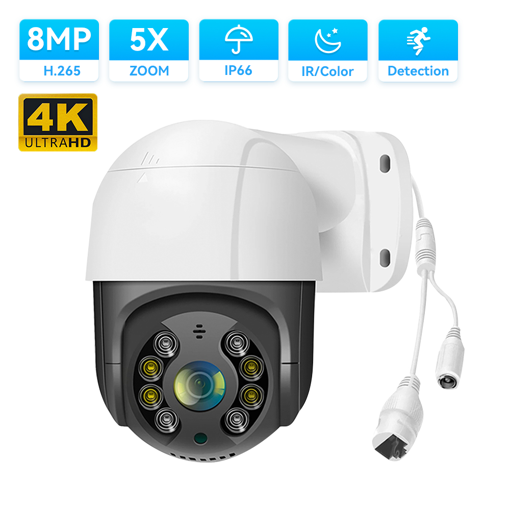 Hamrol 4K 8MP PTZ POE IP Camera 5MP Video Security Camera Outdoor ...