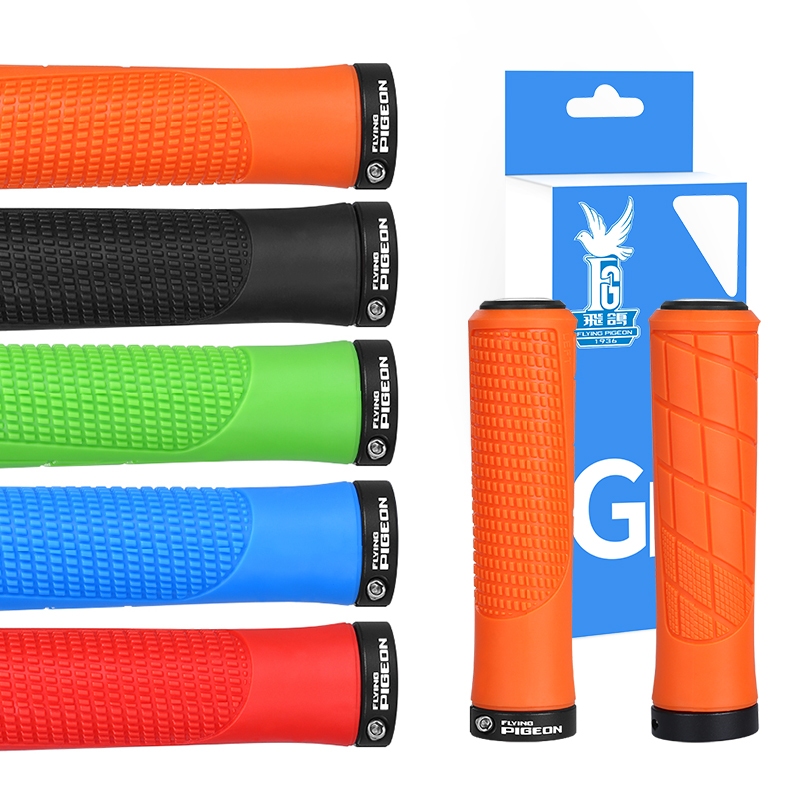 FLYING PIGEON MTB Grips Soft Rubber Lockable Mountain Bike Grips Non ...