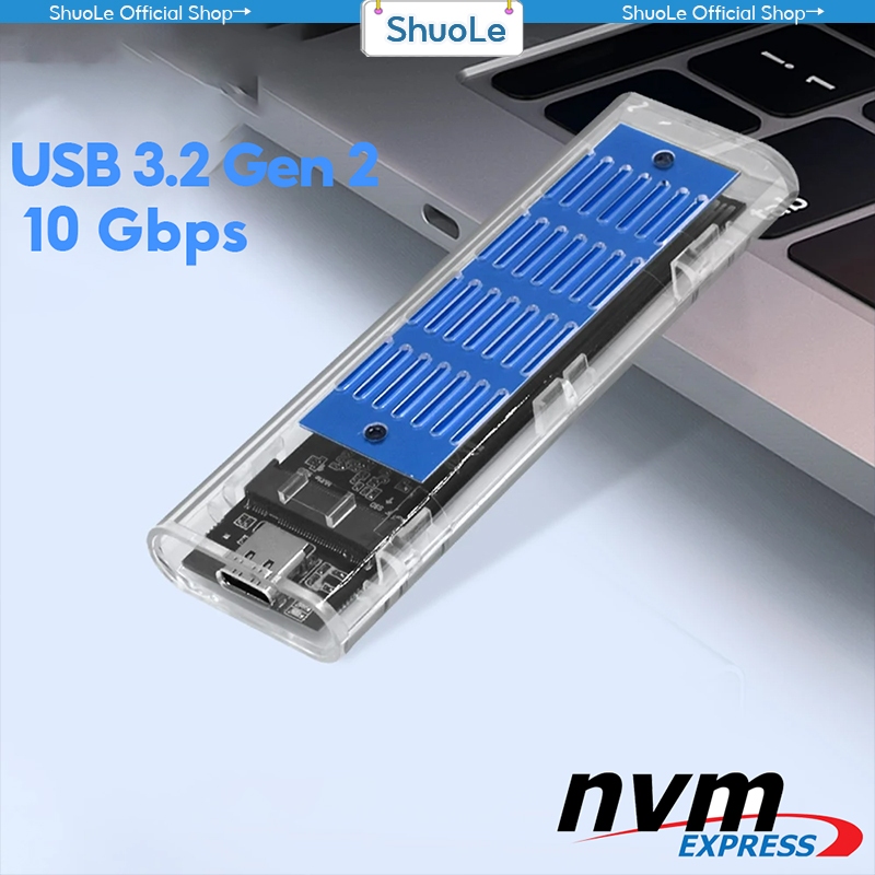 ShuoLe M2 SSD Case NVME Protocol Hard Drive Enclosure USB Type C ...