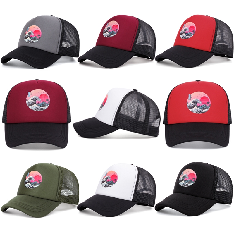Wave labels Trucker cap for men cotton high quality Hip Hop Baseball ...