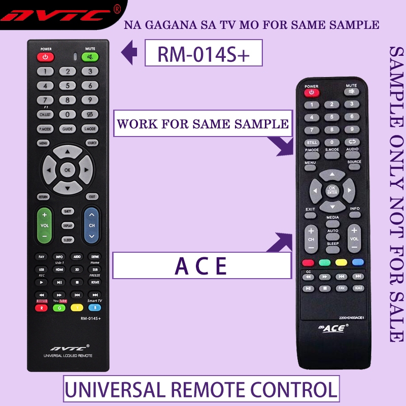 Universal remote control for ACE smart tv remote na gagana sa tv mo ...