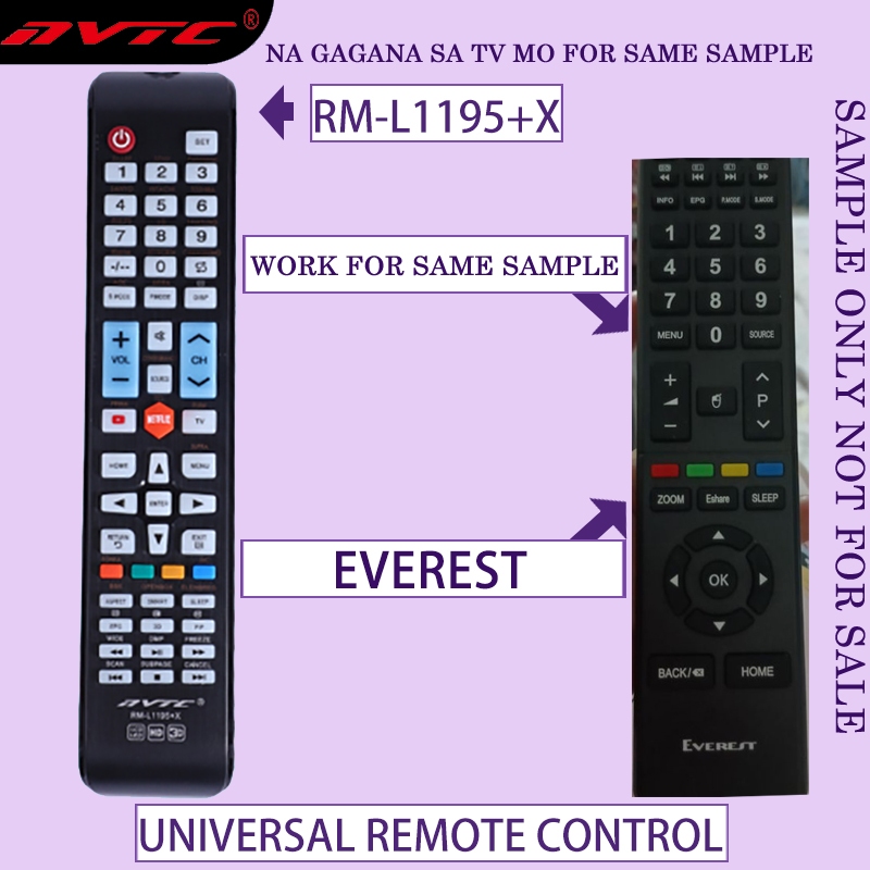 Universal remote control for Everest smart tv remote na gagana sa tv mo ...