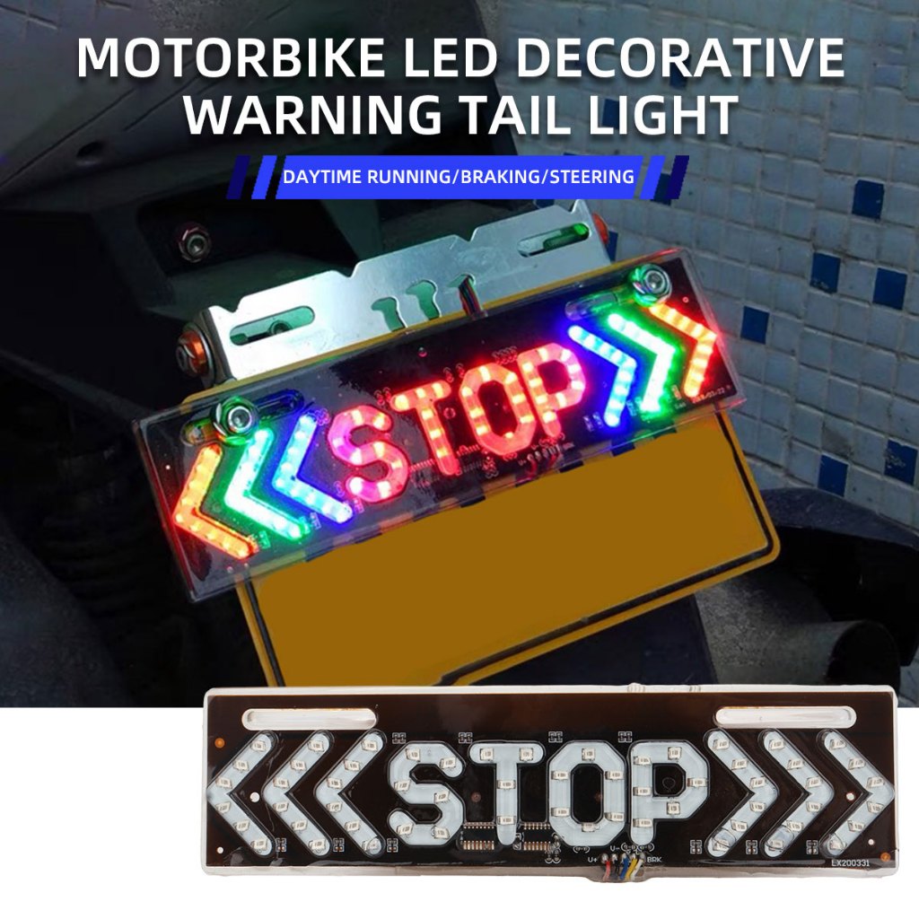 Motorcycle LED Taillight Brake Light Motorcycle Warning Lamp stoplight ...