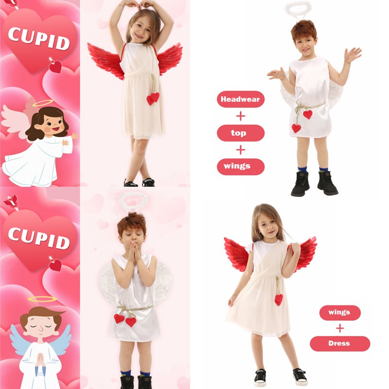 Valentine's Day Costume Boys Girls Children's Costume Cupid cos Cosplay ...