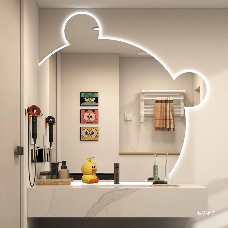 Bear mirror LED vanity mirror shaped creative smart bathroom mirror ...