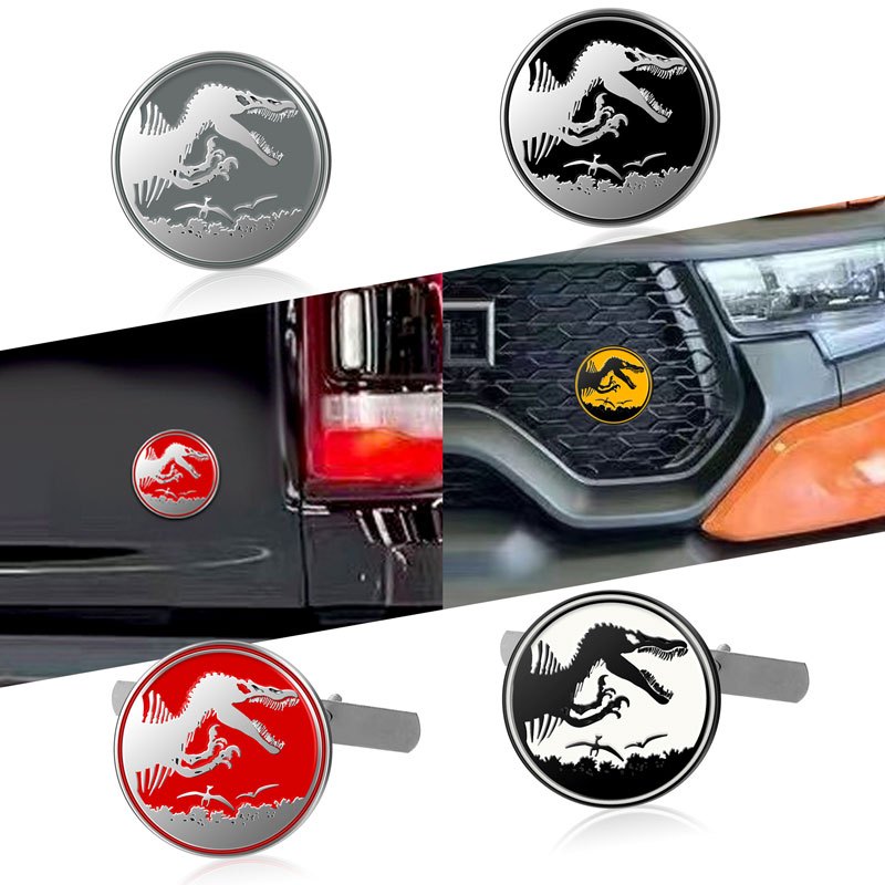 Creative 3D Metal Jurassic Dinosaur Car Sticker Rear Trunk Emblem ...