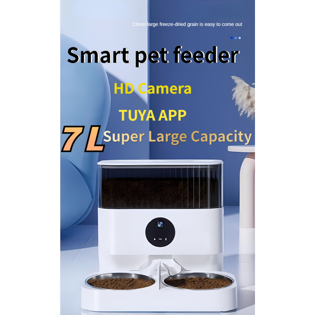 Pet Feeder Automatic Feeder APP Controllable High-Definition Camera ...