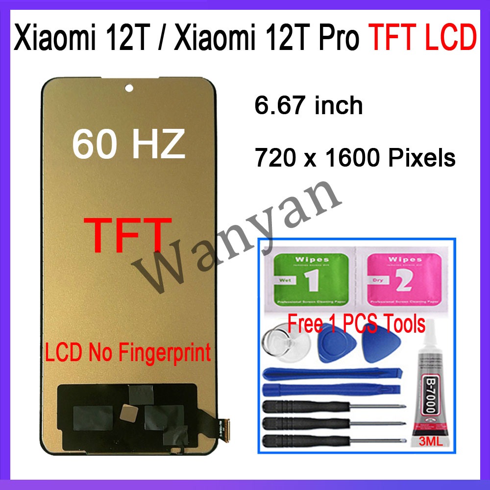 Original AMOLED Xiaomi 12T 12T Pro LCD Display Touch Screen With Frame ...