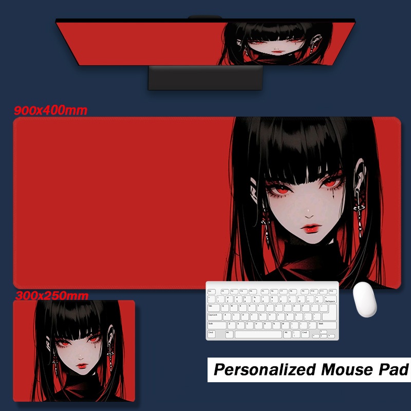Anime Cool Girl Mouse pad | Extended Gaming Mousepad | Waterproof Non ...