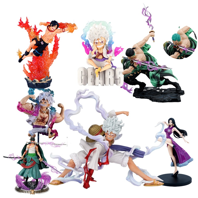 One Piece Figure Gera 5 Luffy Zoro Ace Sanji Marco Boa Hancock Model ...