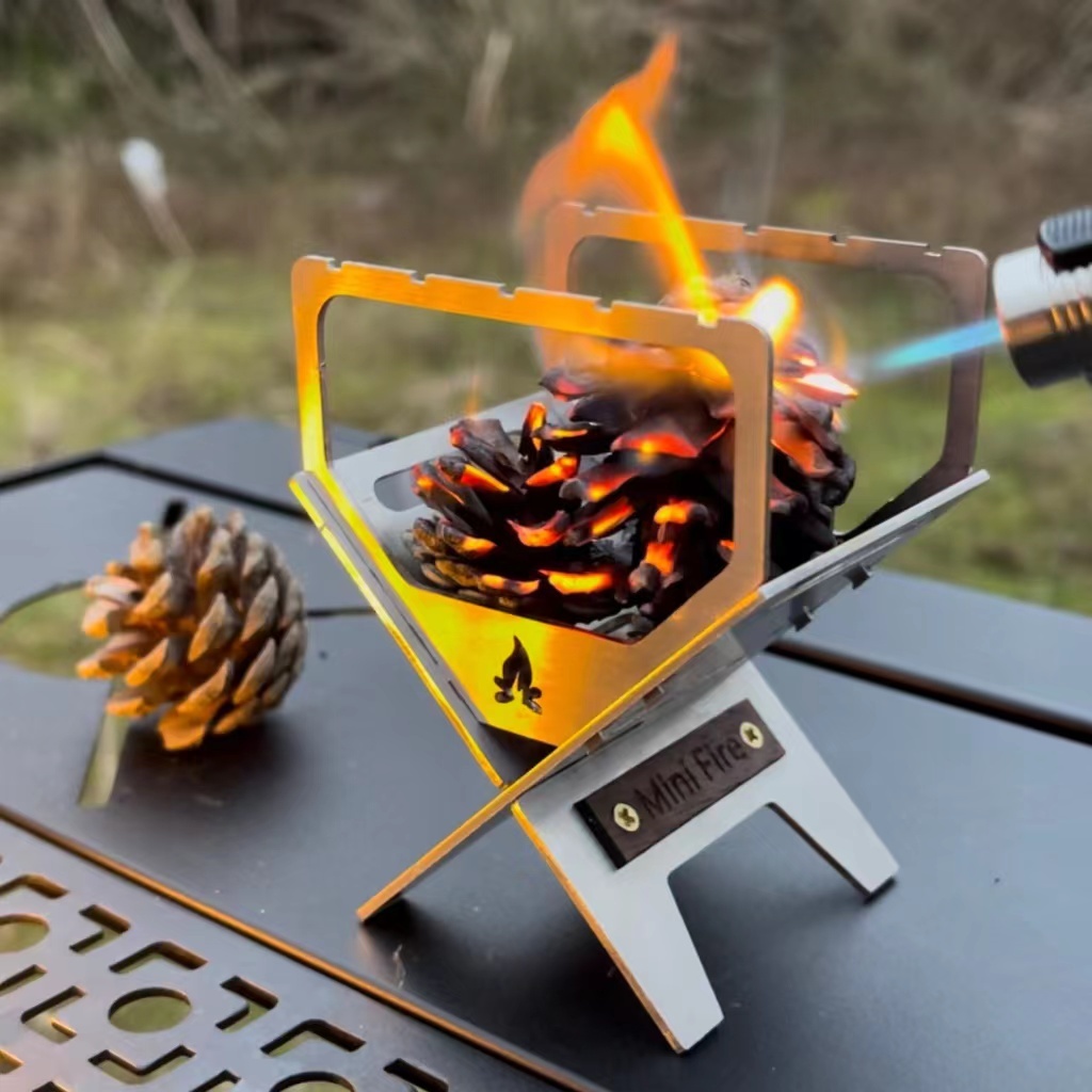 Ready Stock Mini Fire Outdoor Camping Mini Desktop Burning Rack ...