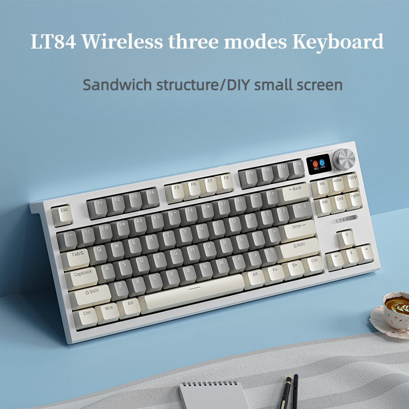 Lt84 Wireless Mechanical Keyboard Customized Three-Mode RGB Sea Sky ...