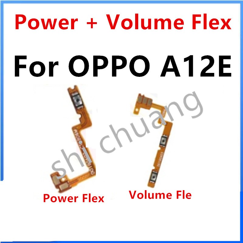 For OPPO A12E Power on / off Switch Button Side Key Volume Up Down Flex ...