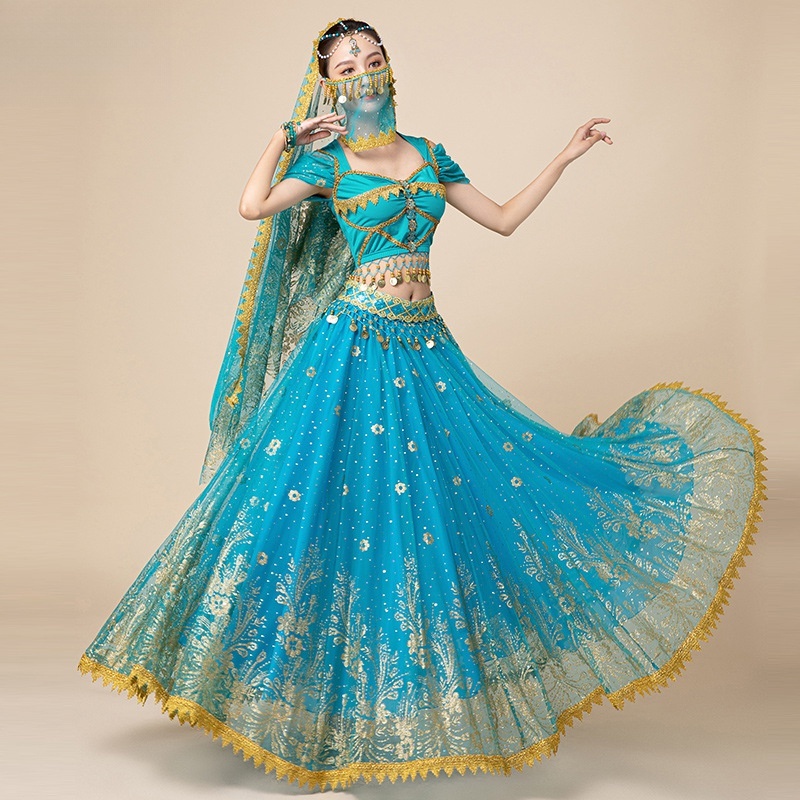 Fashion New Style Indian Dance Costume Belly Dance Big Swing Long Skirt ...
