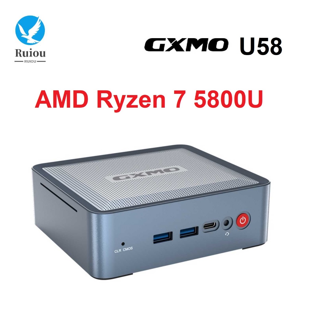 GXMO U58 Mini PC AMD Ryzen 7 5800U 16GB DDR4 512GB SSD Windows 11 Pro ...