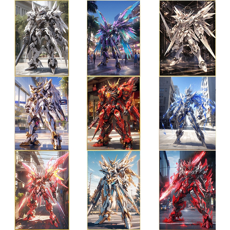 Gundam Robot 5D Diamond Painting DIY Transformers Full Diamond High ...