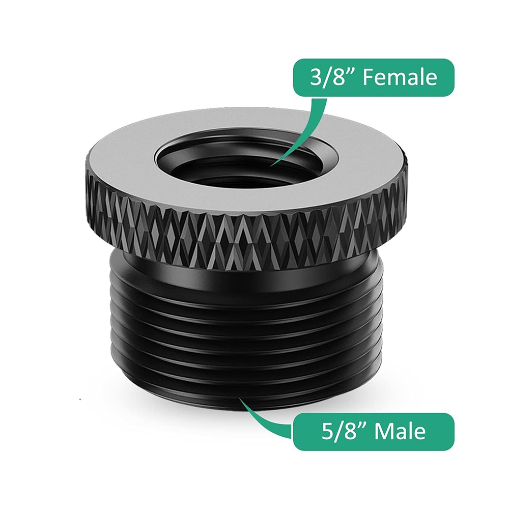 Mic Screw Adapter 3/8 Female to 5/8 Male, Metal Screw Thread Adapter ...
