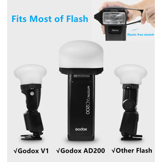 Selens 4in1 Magnetic Speedlight Diffuser Kit Flash Modifier Sphere ...