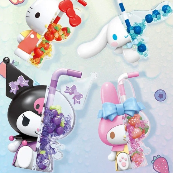Sanrio Hello Kitty My Melody Kuromi Cinnamoroll Building Blocks ...