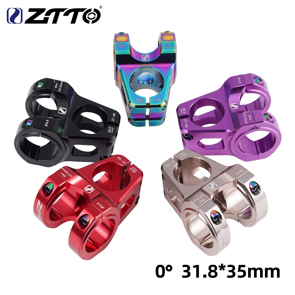 ZTTO MTB CNC Stem 0 Degree Road Bike Stem 35mm for 31.8mm Handlebar 28 ...