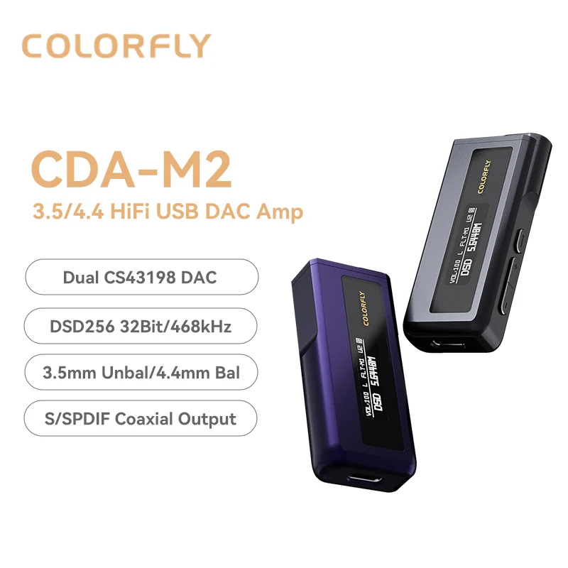 COLORFLY CDA-M2 CS43198 Portable USB DAC/AMP DSD256 32Bit/768kHz CDA M2 ...