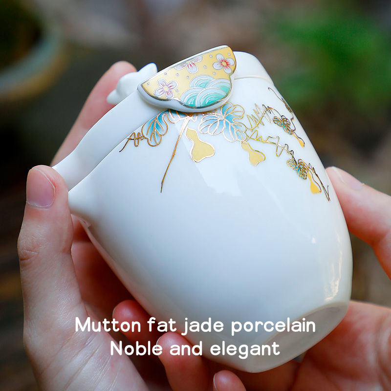 High-end Travel Tea Set Small Set White Porcelain Quick Cup Household ...